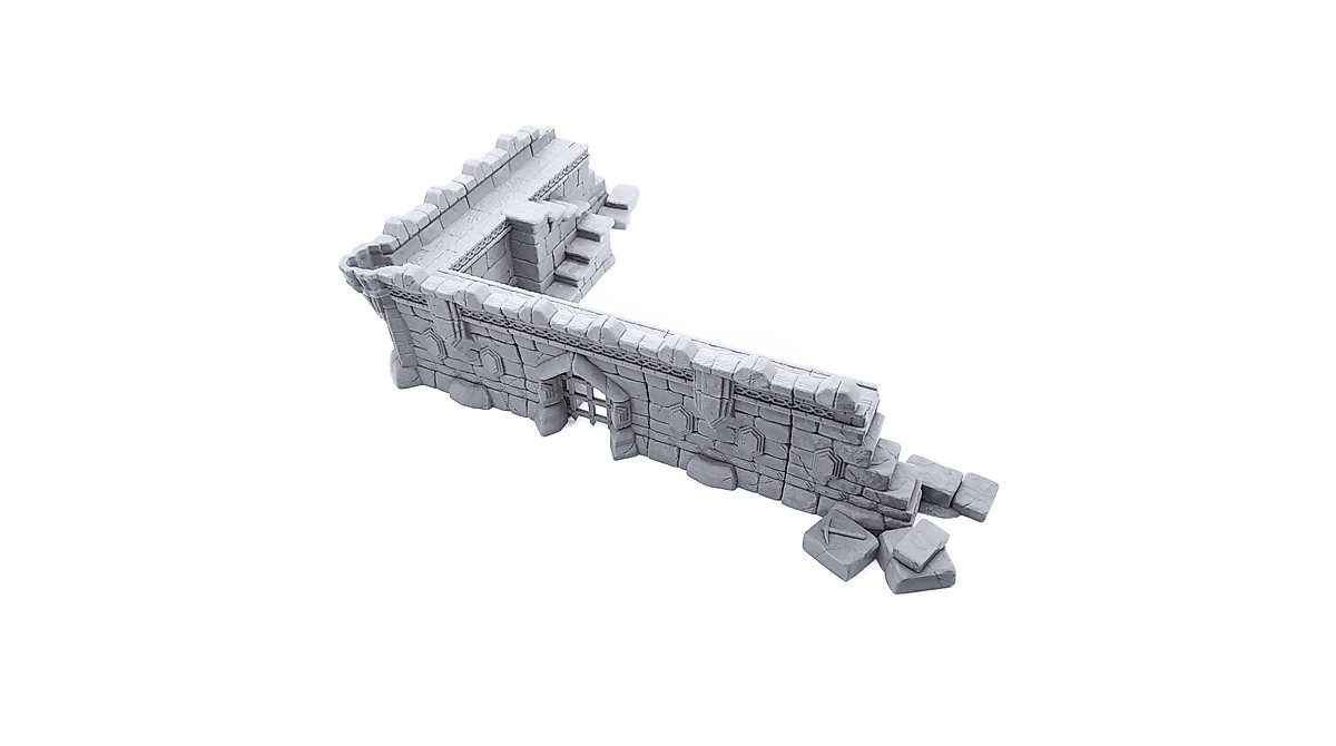 EnderToys Dwarf Settlement Walls - 3D Printed RPG Terrain