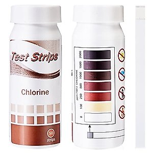 SuperCheck High Range Chlorine Test Strips, 0-2000 ppm, 50 Count, Chlorine Sanitizer Test Strips, Designed for Daycares and Senior Homes for Sanitizing and Disinfecting, Chlorine Dioxide Test Strips