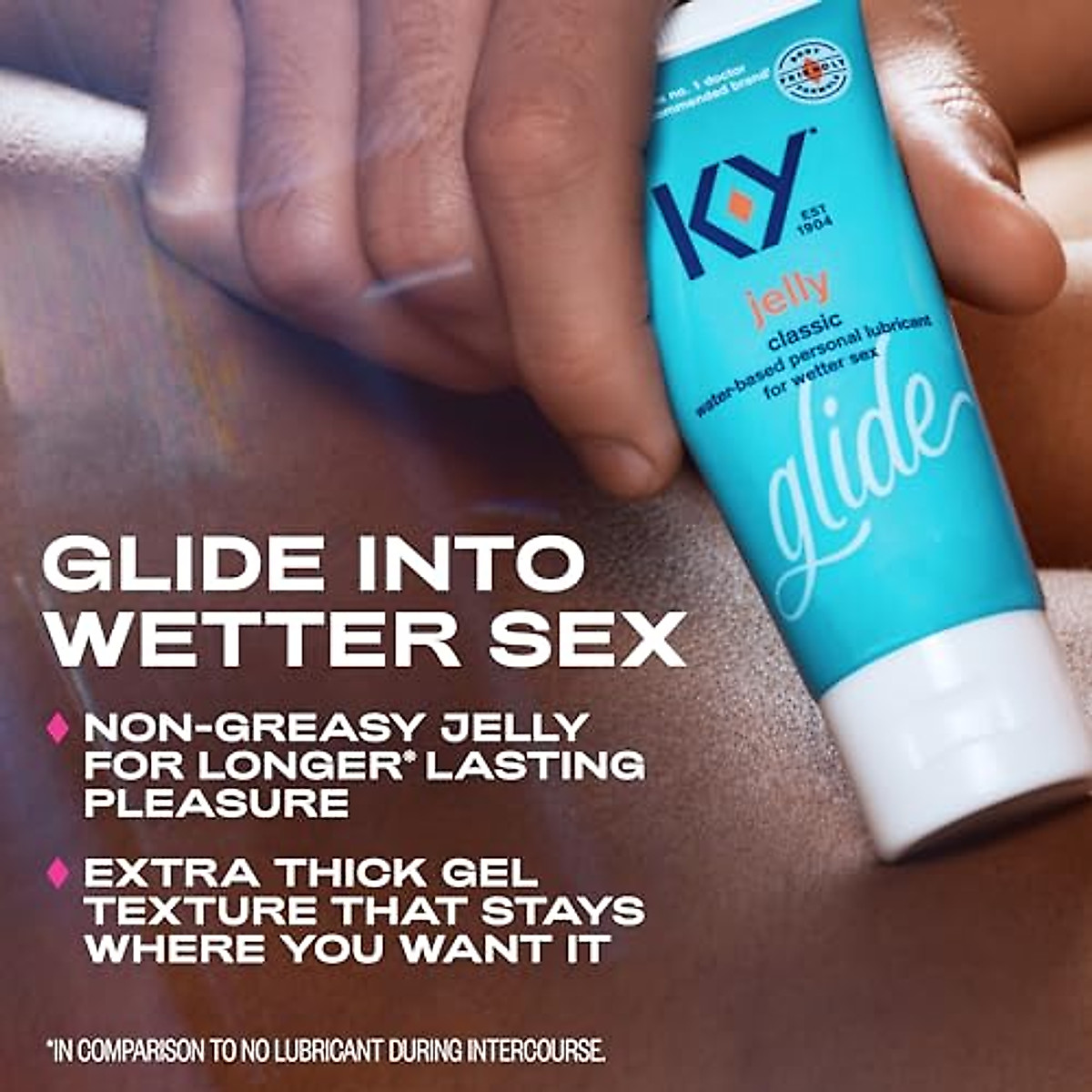K-Y Jelly Water Based Lube For Sex, Anal Lube, Non-Greasy Water Based Personal Lubricant, pH Friendly Sex Lube Can Be Used With Sex Toys For Women & Male Sex Toys, Condom Friendly Personal Lube, 2 oz