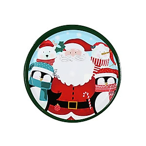 Large Round Christmas Platters 13.75 in. for Holiday Settings Set of 3