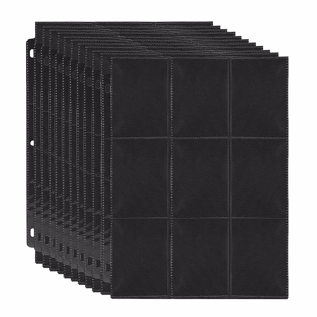 1080 Pockets Baseball Card Sleeves, JIQEZNL Premium 9 Pocket Card Sleeves Binder Sheets for 3 Ring Binder, Double Side Trading Card Protector Pages for Pokemon, Yugioh, Sport, Football Card Collector