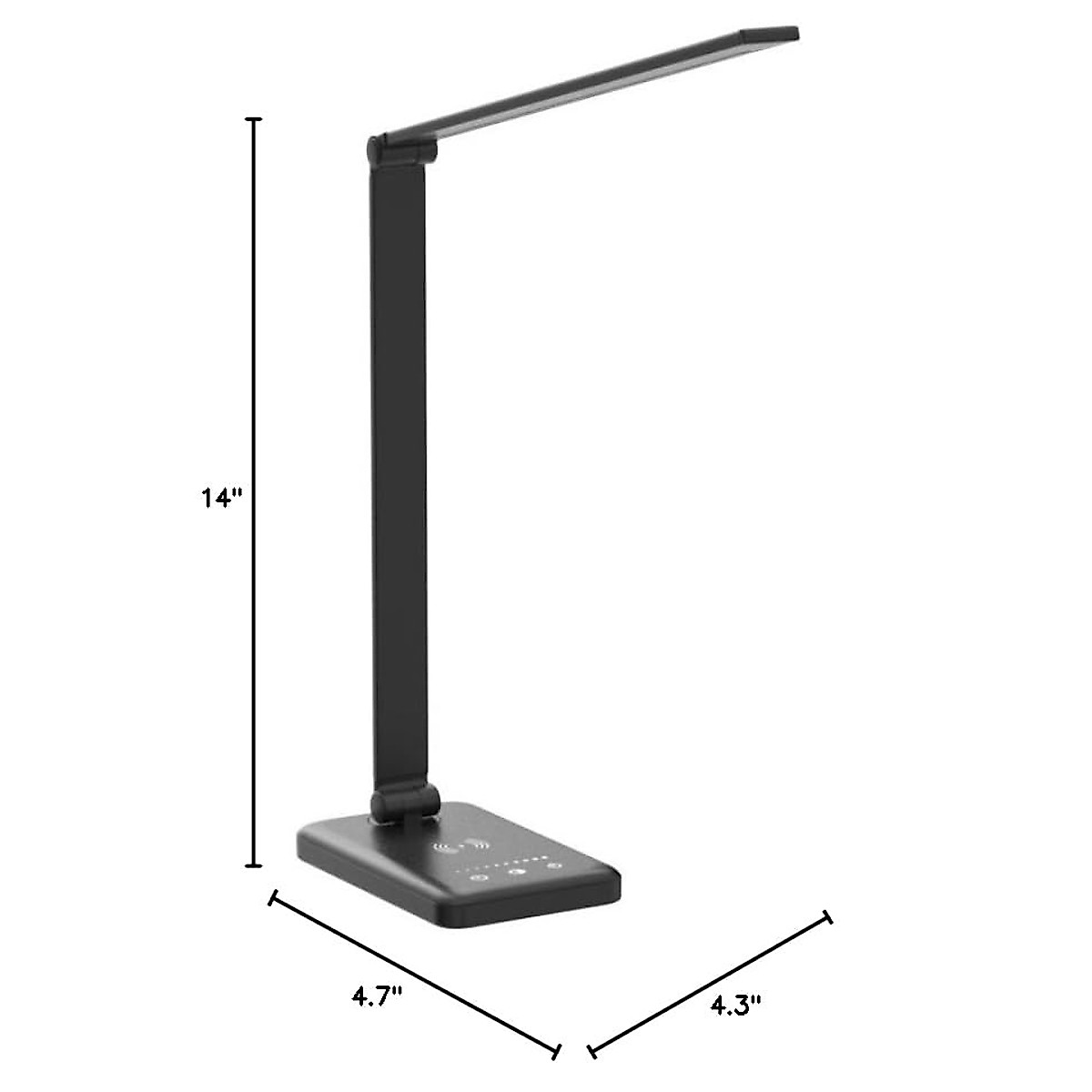 LED Desk Lamp with USB Charging Port,Eyes Caring Dimmable Office Lamp,Reading Desk Light Touch Control with 5 Modes 10 Lightings,30/60 Mins Timer Table Lamp,Desk Lamps for Home Office Dorm