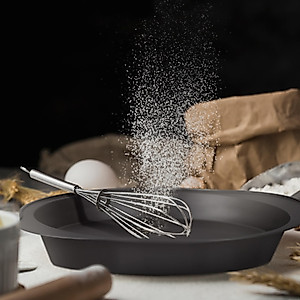 DecorRack 2 Pack Round Cake Pan, 9 inch, Premium Durable Non-Stick Coating, Heavyweight Baking Pan, Perfect for Cakes, Pies, Pizzas, Carbon Steel (Pack of 2)