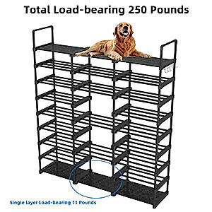 NIUBER 9 Tier Shoe Rack Sturdy Large Show Rack Heavy Duty for Entryway Shoe Shelves for Closet Shoe Rack Organizer for Entryway