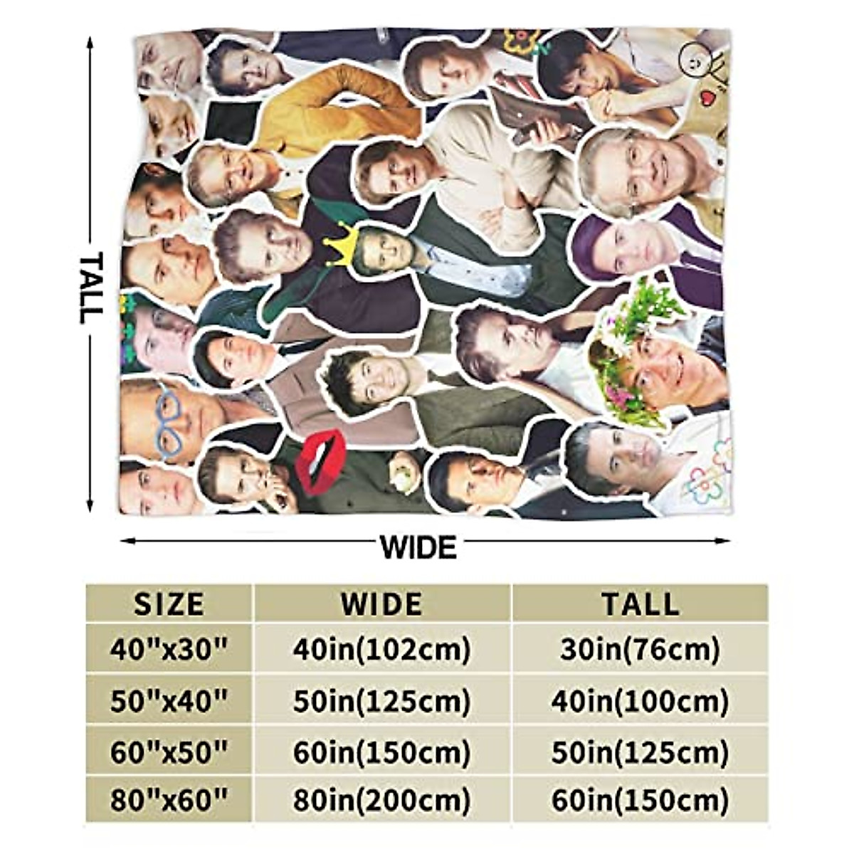 Blanket Kyle MacLachlan Soft and Comfortable Warm Fleece Blanket for Sofa, Office Bed car Camp Couch Cozy Plush Throw Blankets Beach Blankets