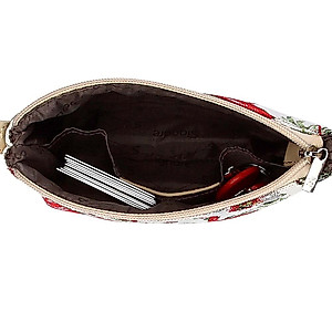 Signare Tapestry Small Crossbody Bag Sling Bag for Women with Pink and Green Flamingo Design (SLING-FLAM)