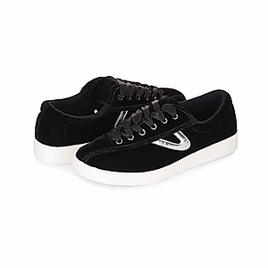TRETORN Women's Nylite Velvet Upper Sneakers for Everyday Walking Comfort, Black, 6