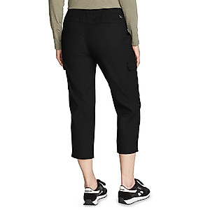 Eddie Bauer Women's Rainier Pull-On Crop Pants, Black, 12, Hiking Pants