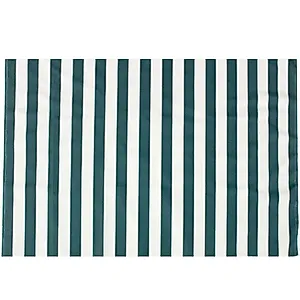 Stripe Canvas Awning Fabric Outdoor Fabric 60" (Hunter Green/White 1, Yards)