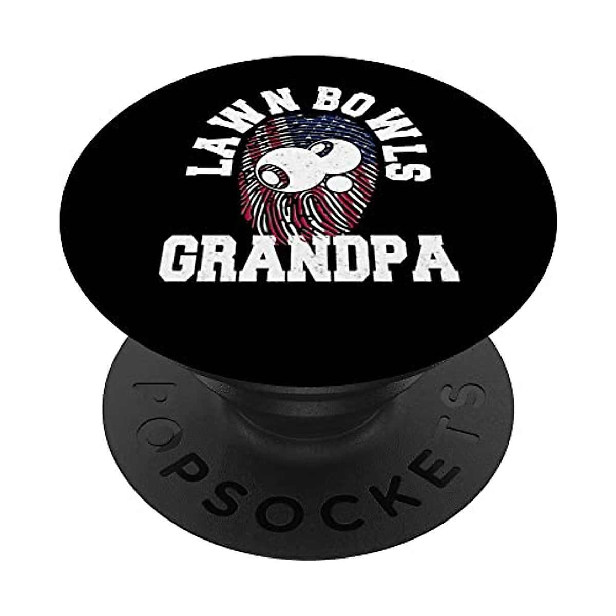 American Flag Fingerprint Patriotic Lawn Bowls Grandpa PopSockets Swappable PopGrip