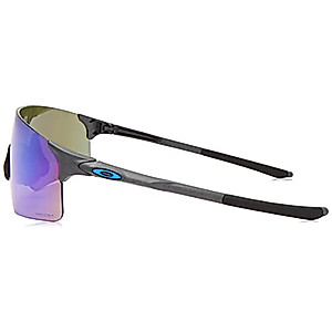 Oakley Men's OO9454 EVZero Blades Rectangular Sunglasses, Steel/Prizm Sapphire, 38 mm