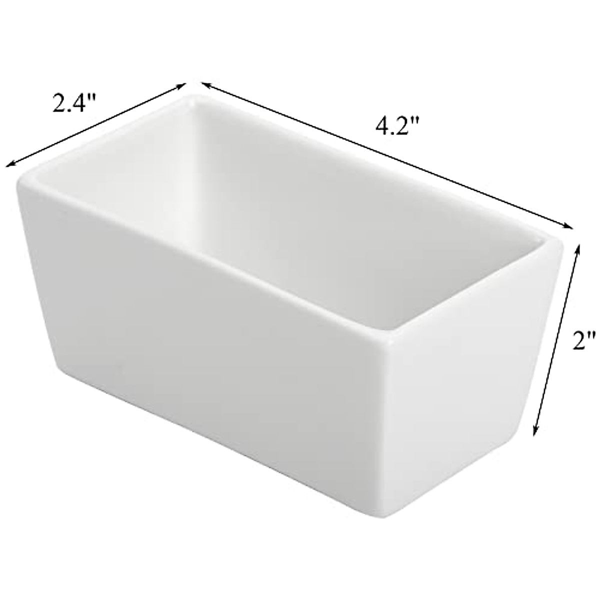 Elsjoy Set of 6 Ceramic Sugar Packet Holders, 5 Oz Porcelain Sugar Bag Bowl Caddy Tea Packet Storage Container Dispenser for Kitchen, Cafe, Restaurant