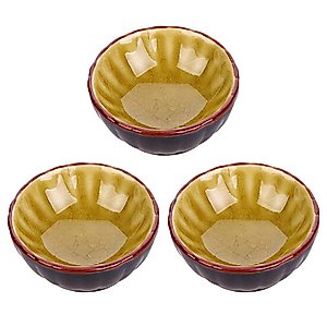 DOITOOL 3PCS para mini postres vinegar bowl serving bowl chip dip bowl appetizer tray mustard bowl seasoning dish dessert plate pickles headset essential oil dipping sauce bowl
