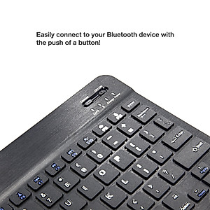 BoxWave Keyboard Compatible with Microsoft Surface Duo - SlimKeys Bluetooth Keyboard, Portable Keyboard with Integrated Commands for Microsoft Surface Duo - Jet Black