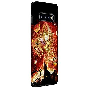 Galaxy S10 Halloween Wolf, Howling Wolves Family, Space Moon Case