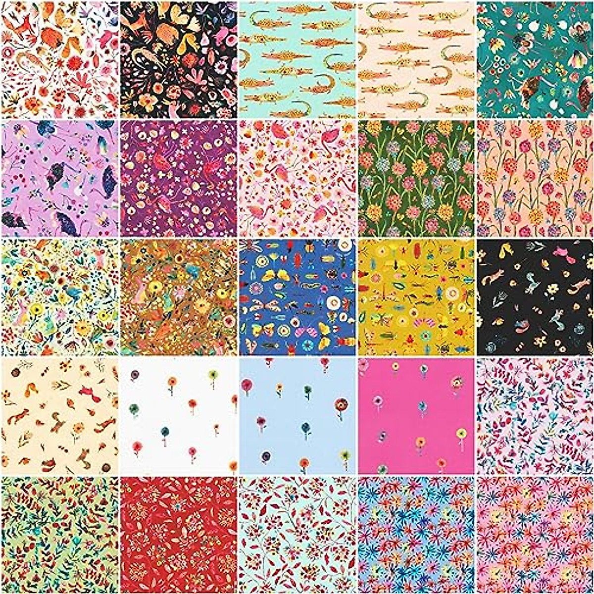 Subhashini Narayanan Flora & Fun Roll Up 40 2.5-inch Strips Jelly Roll Robert Kaufman RU-1186-40