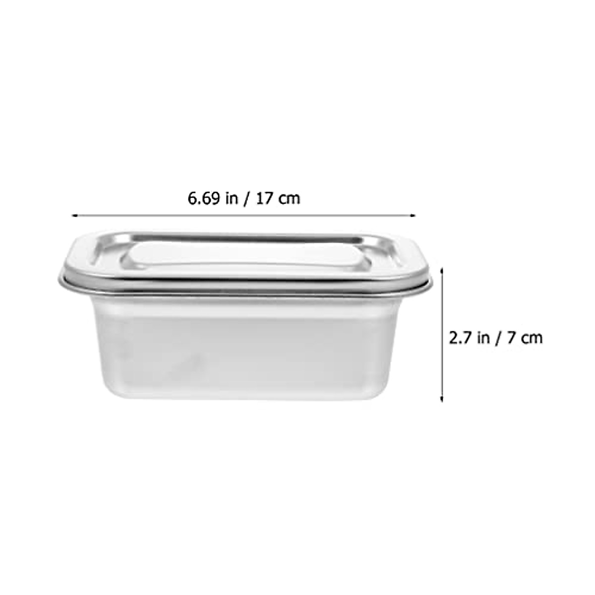 Hemoton Reusable Ice Cream Storage Containers with Lids Stainless Steel Food Keeper Freezer Box Insulated Ice Cream Tub for Refrigerator Home Made Ice Cream