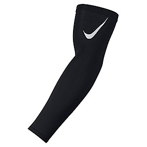 NIKE Pro Adult Dri-FIT 3.0 Arm Sleeves (Black/White, Small/Medium)