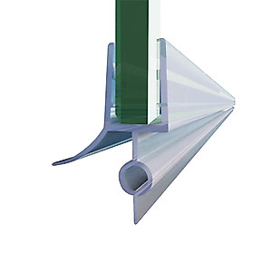 SUNNY SHOWER 3/8" Frameless Shower Door Sweep Bottom Seal Wipe Drip Rail Pre-Cut Length 28",1 Pack 2 Pieces
