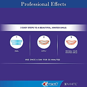 Crest 3D White Professional Effects Whitestrips Teeth Whitening Strips Kit 80 Count (Pack of 2)