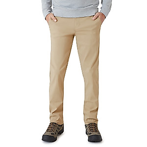 Weatherproof Vintage Men's Regular Fit Excursion Pants - Ultra Stretch Casual Flat Front Chino, Size 34W x 32L, Sand