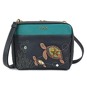 Chala Handbags Two Turtles Companion Organizer Crossbody Handbag - Turtle Lovers