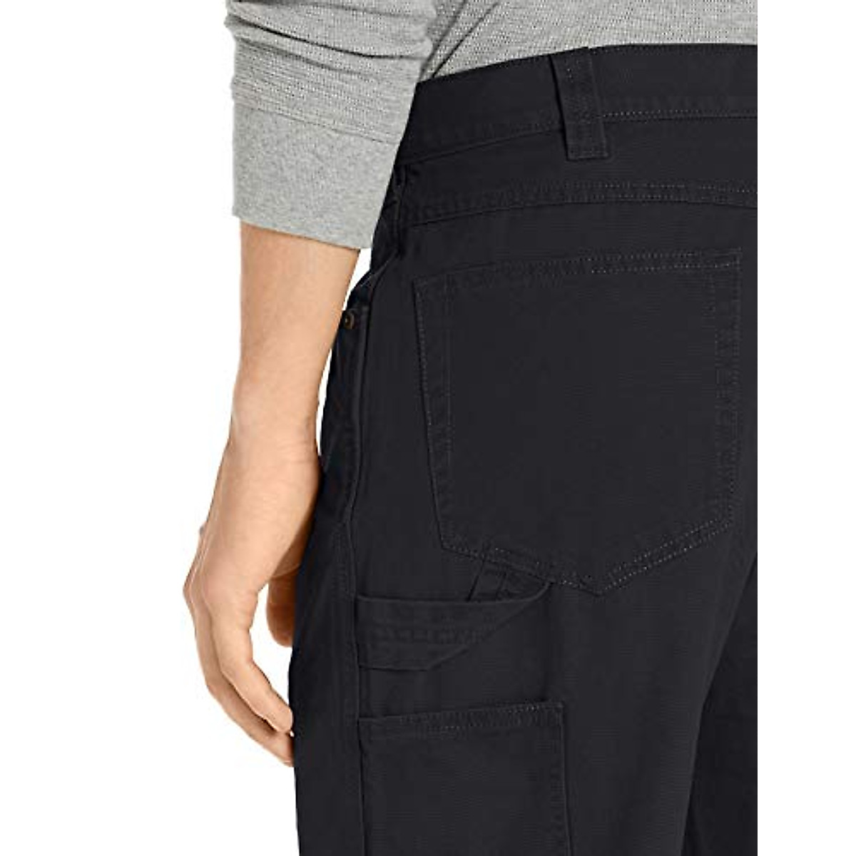 Amazon Essentials Men's Carpenter Jean with Tool Pockets, Black, 36W x 32L
