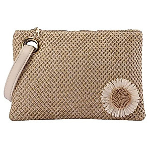 Crossbody Bags for Women Wristlet Wallets Purses for women Straw Tote Handbag Flower Beach Bag Hobo Bag 2023