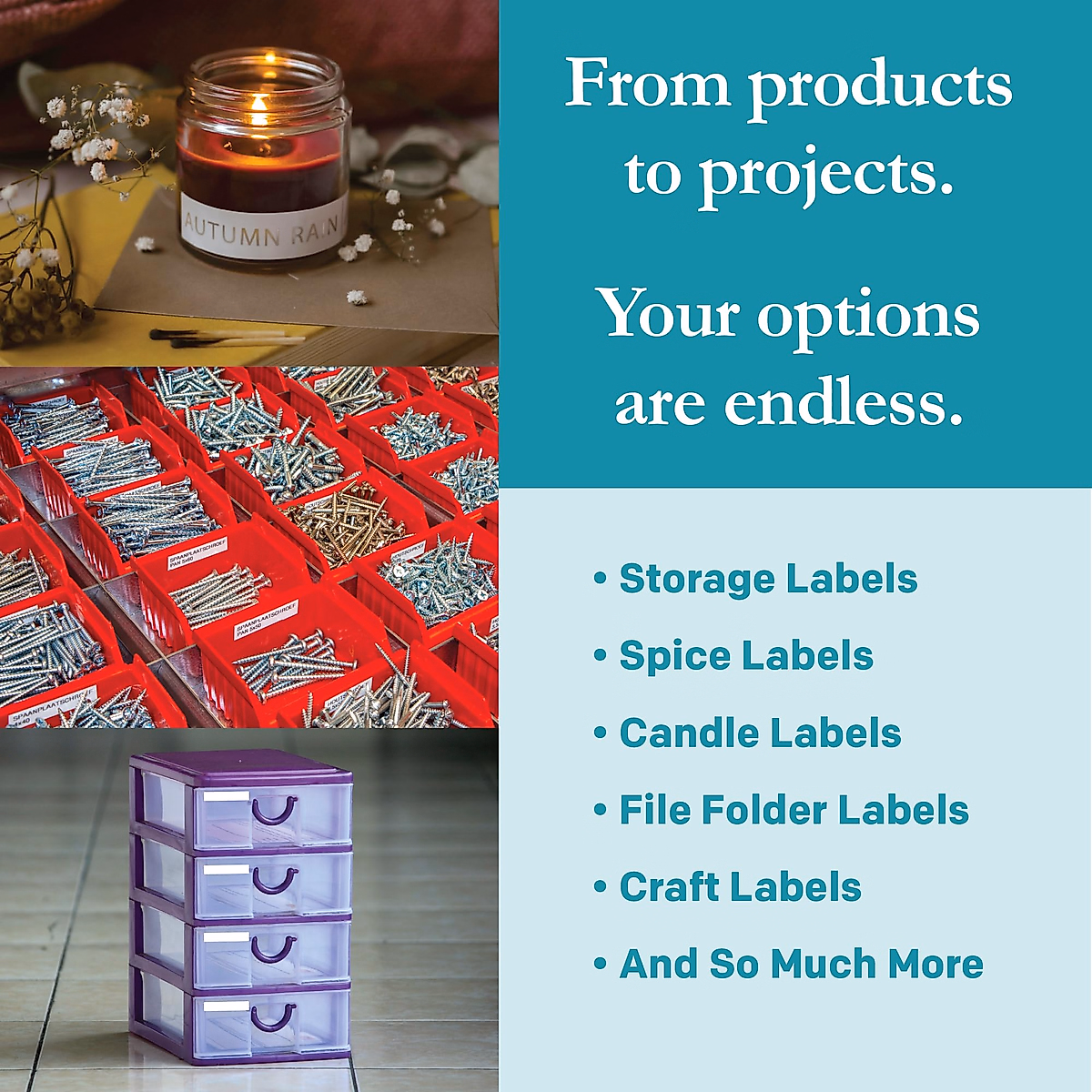 Premium Label Supply White File Folder Labels – 3.4375" x .667" – Laser/Inkjet Compatible – (30 Labels/Sheet) 25 Sheets – 750 Total Adhesive Labels