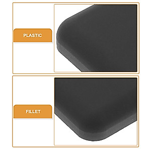 XhjzgcTech 20 Pcs Silicone Door Bumper, Door Stoppers Wall Protectors from Door Knobs,Self Adhesive Door Knob Guards, Door Handle Bumper Wall Shield, Crash Pad for Wall Home Office - Black