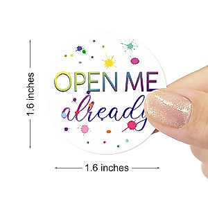 Open Me Already Stickers,Thank You Stickers,Handmade Stickers,Small Shop Stickers,Envelopes Stickers for Small Business, Online Retailers,Handmade Goods,500 Labels Per Roll