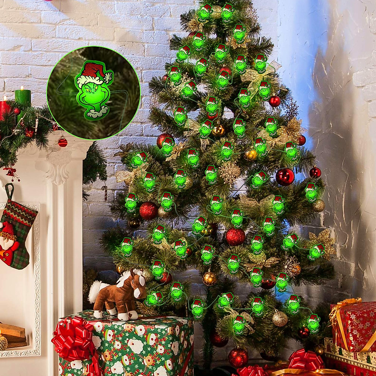 10 FT 30 LED Timer Battery Powered Christmas String Lights for Indoor Holiday Decor and Parties