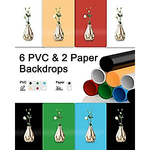 DUCLUS Light Box Photography, 16x16 inch Portable Photo Studio Box with 160 LED Dimmable Lights, 6 PVC & 2 Paper Backdrops for Product Photography.