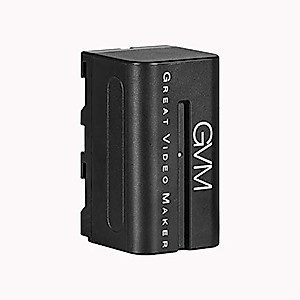 GVM 2 Pack NP-F750/770 4400mAh Batteries with Travel Chargers for NP-F975, NP-F960, NP-F950, NP-F930, NP-F770, NP-F750, NP-F550, DCR, DSR, HDR, FDR, HVR, HVL and LED Light