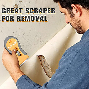 DIYSELF 2 Pack Razor Blade Scraper with 20 Metal Razor Blades, Plastic Scraper for Cleaning, Razor Scraper for Glass Cooktop, Top Stove, Vehicle, Window and Paint, Wallpaper Remover