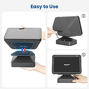 GGMM ES8 Battery Base for Show 8(1st & 2nd Gen), Battery Dock to Make Smart Speaker Portable, Adjustable Battery Stand, Magnetic Attachment, Black(Not Include The Speaker)
