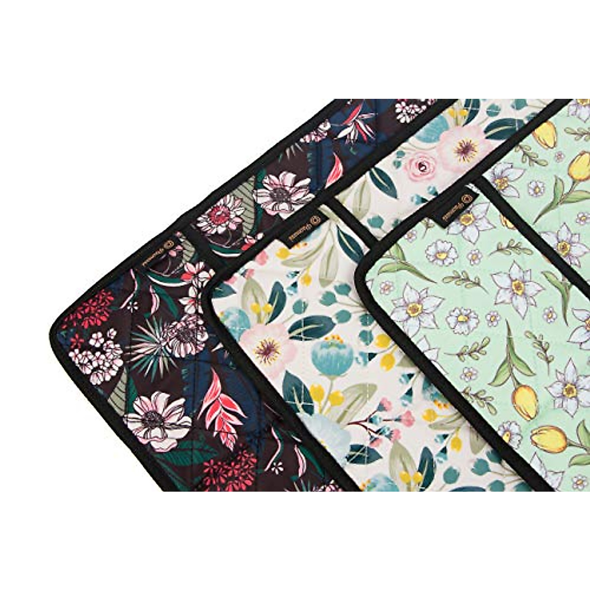 PACMAXI Sewing Machine Pad for Table with Pockets, Sewing Machine Pad Organizer, Pad Organizer for Sewing Machine Accessories, Sewing Machine Mat (Paisley Blue)