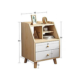 SJYDQ Contracted and Contemporary Bedside Table Shelf Nordic Small Bedroom Receive Store Content Simple and Economical