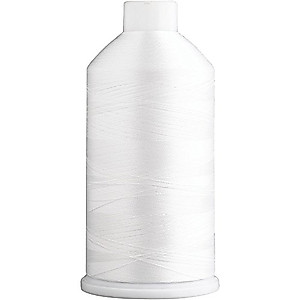 Super B Polyester Embroidery Thread, 40wt Large Spool 5000m, Embroidery Thread for Commercial & Domestic Machine, 175 Popular Colors Machine Embroidery Thread, 100% Polyester - White 010