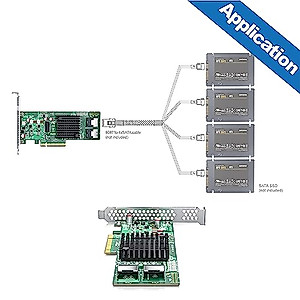 Internal PCI Express SAS/SATA HBA RAID Controller Card, SAS2008 Chip, X8, 6Gb/s, Same as SAS 9211-8I