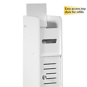 Trademark Innovations Bathroom Storage and Organization, Bathroom Accessories, Bathroom Cabinet Organizer, Toilet Paper Stand