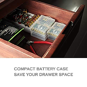 Whizzotech AA and AAA Battery Storage Case Holder Organizer Box (24 AA + 24 AAA)
