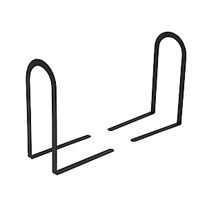 Spectrum Elements Bookends Large Set of 2 (Black) - Minimalist & Modern Organizers for Bookshelf, Coffee Table, Nightstand, Home Office, Bookcase, Magazines, Shelves, Cookbooks, & More