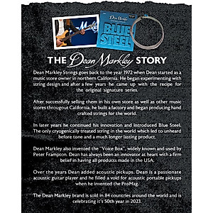 Dean Markley Electric Bass Guitar Strings 2674 Blue Steel Electric Long Scale 45-105 Medium Light Gauge, Cryogenically Processed for Longer Life