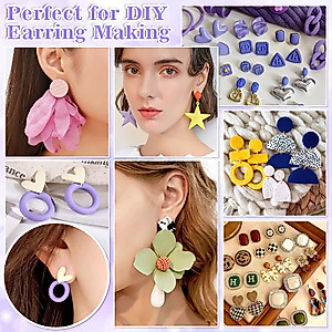 anezus Jewelry Glue with Earring Posts for Jewelry Making, 600pcs Stainless Steel Earring Posts and Backs Silver and Gold Earring Posts with Rubber Earring Backs for Earring Making Supplies