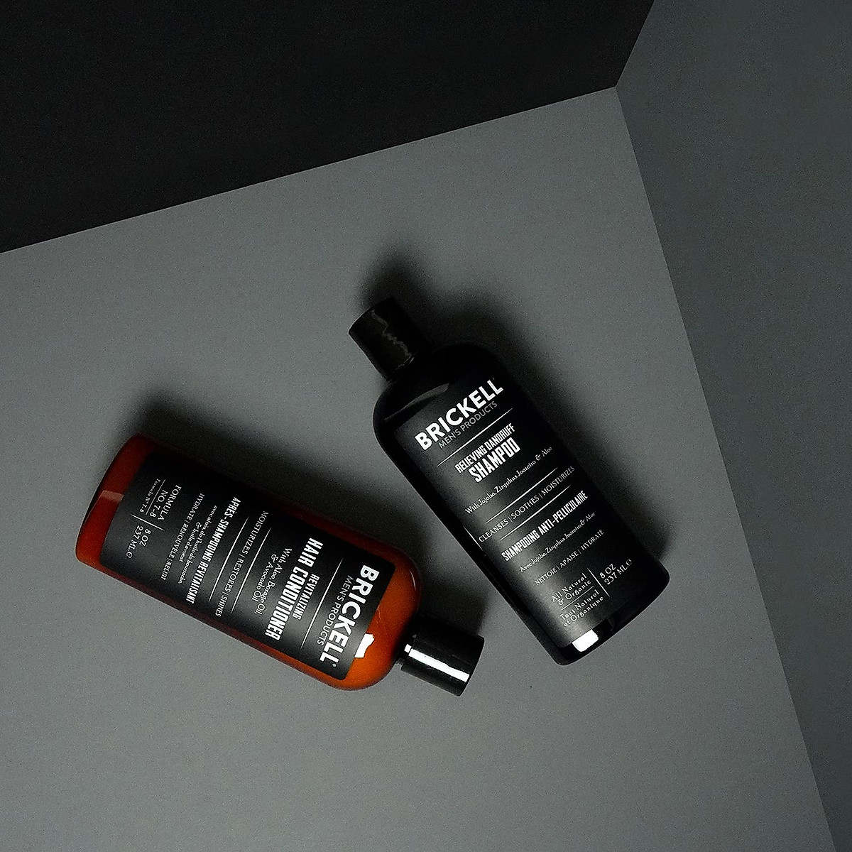 Brickell Men’s Daily Relieving Hair Care Routine, Dandruff Shampoo and Conditioner Set For Men, All Natural and Organic, Scented