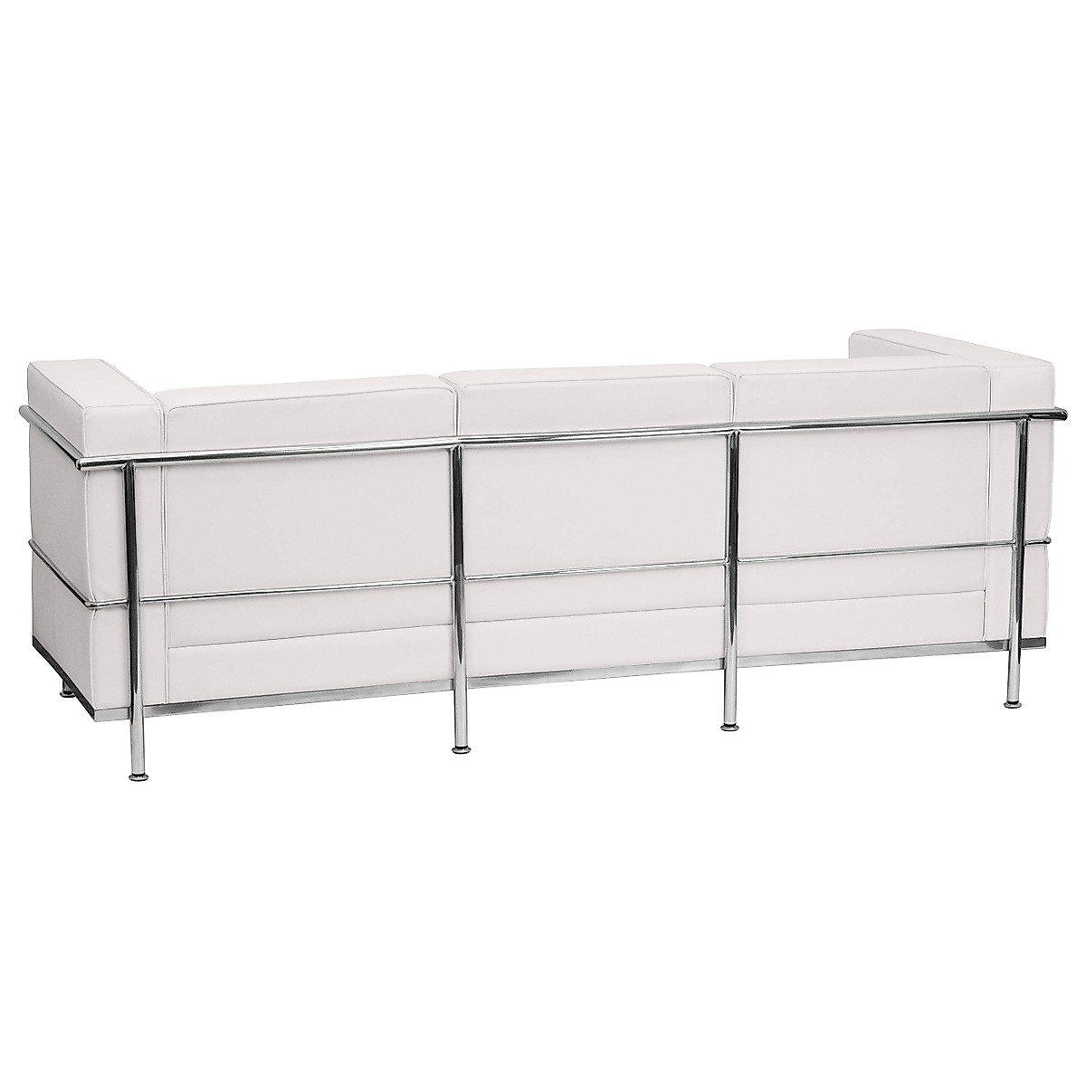 Flash Furniture HERCULES Regal Series Contemporary White LeatherSoft Sofa with Encasing Frame