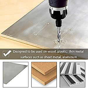 Saipe 5pcs 1/4" Quick Change Hex Shank Metal Stubby Drill Bits Short Drill Bit Set HSS M2 for Right-Angle Drill Attachment and Used in Tight Spaces, 3/32, 1/8, 3/16, 1/4, 5/16-Inch