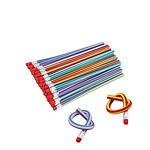 Haawooky 35 Pieces Flexible Soft Pencil Magic Bend Pencils for Kids Children School Fun Equipment