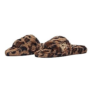 Fabletics Women's Fur Slipper, 8, Leopard